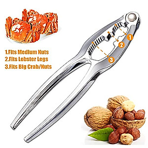 12 Pcs Crab Crackers and Tools, Crab Crackers Sets, Lobster Crackers, Heavy Duty Seafood Cracker Tools, Nut Cracker Set