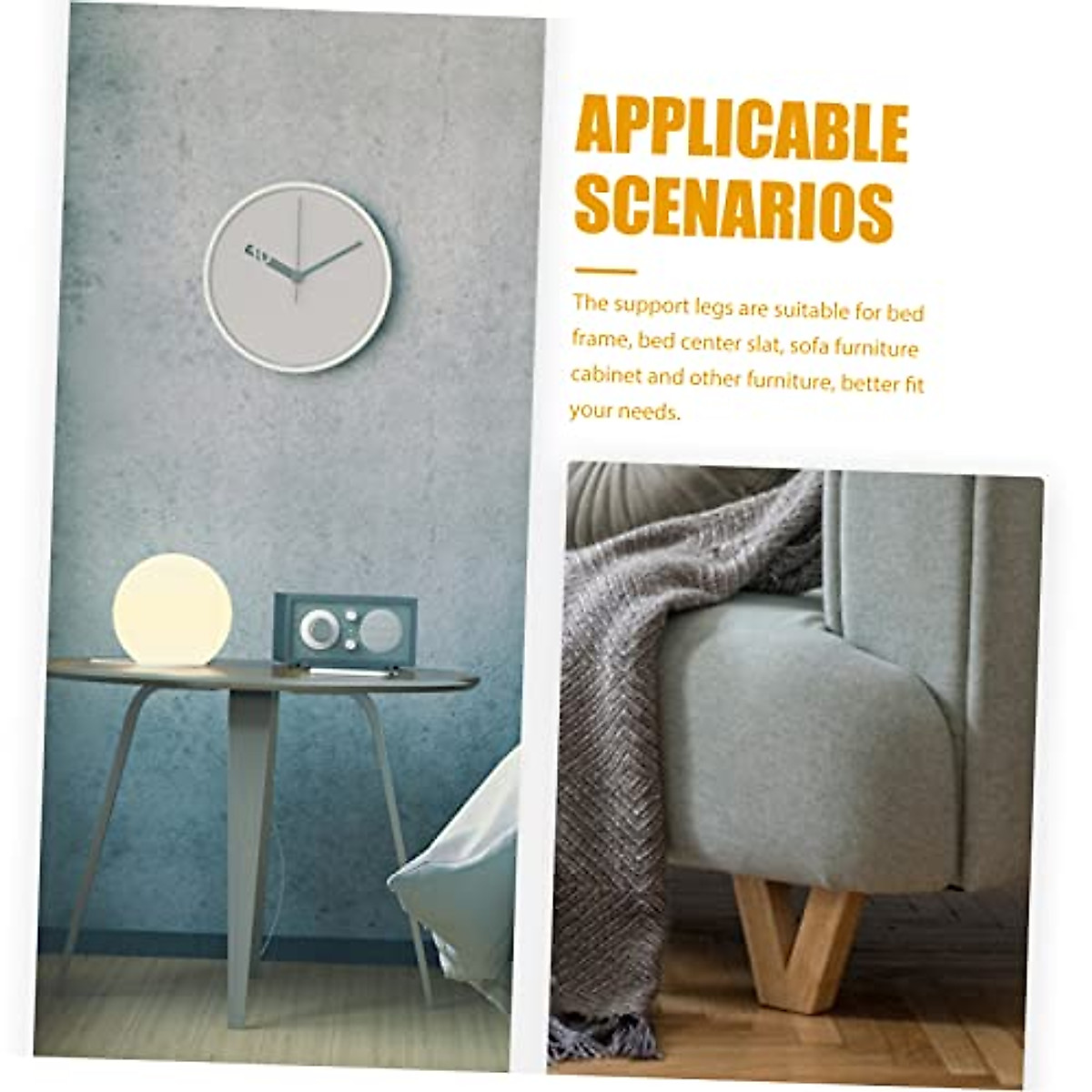 Homoyoyo 2pcs Bed Support Legs Coffee Table Legs Adjustable Bed Legs Adjustable Bed Risers Picnic Table Leg Metal Table Legs Coffee Table Extender Bed Replacement Parts Bed Frame Leg Covers