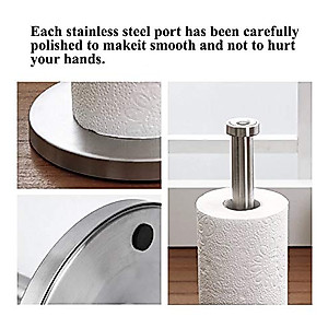 NILICAN Stainless Steel Vertical Roll Paper Towel Holder Kitchen Bedroom Bathroom