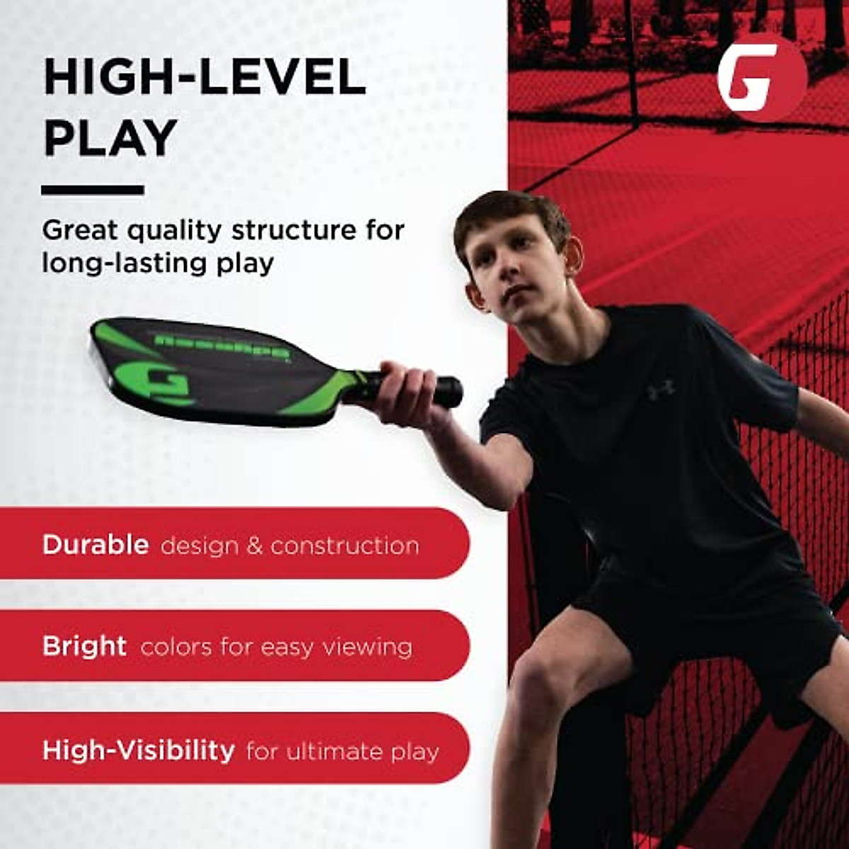 GAMMA Two Tone Recreation Training Outdoor Pickleball 6/Pk