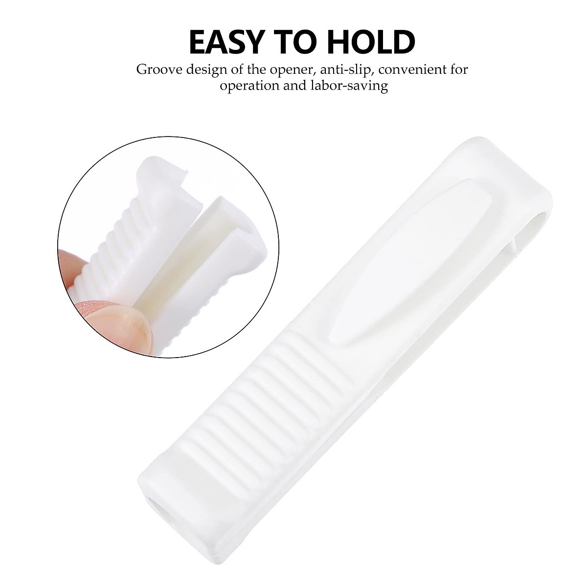 TEHAUX Ampule Opener, Ampule Breaker Plastic Ampoule Bottle Openers Glass Bottle Cutting Device Reusable Ampoule Bottle Cutter for Nurses Doctors (8pcs, White)