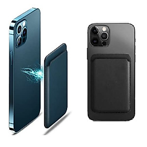 Lacase Magnetic Leather Card Wallet Holder with MagSafe for iPhone 14 Series/iPhone 13 Series/iPhone 12 Series, (Brown)…