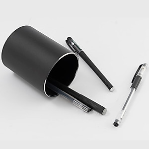 Pen holder, aluminum alloy waterproof pen holder, desktop simple and modern minimalist, multifunctional office supplies for families, kids and schools