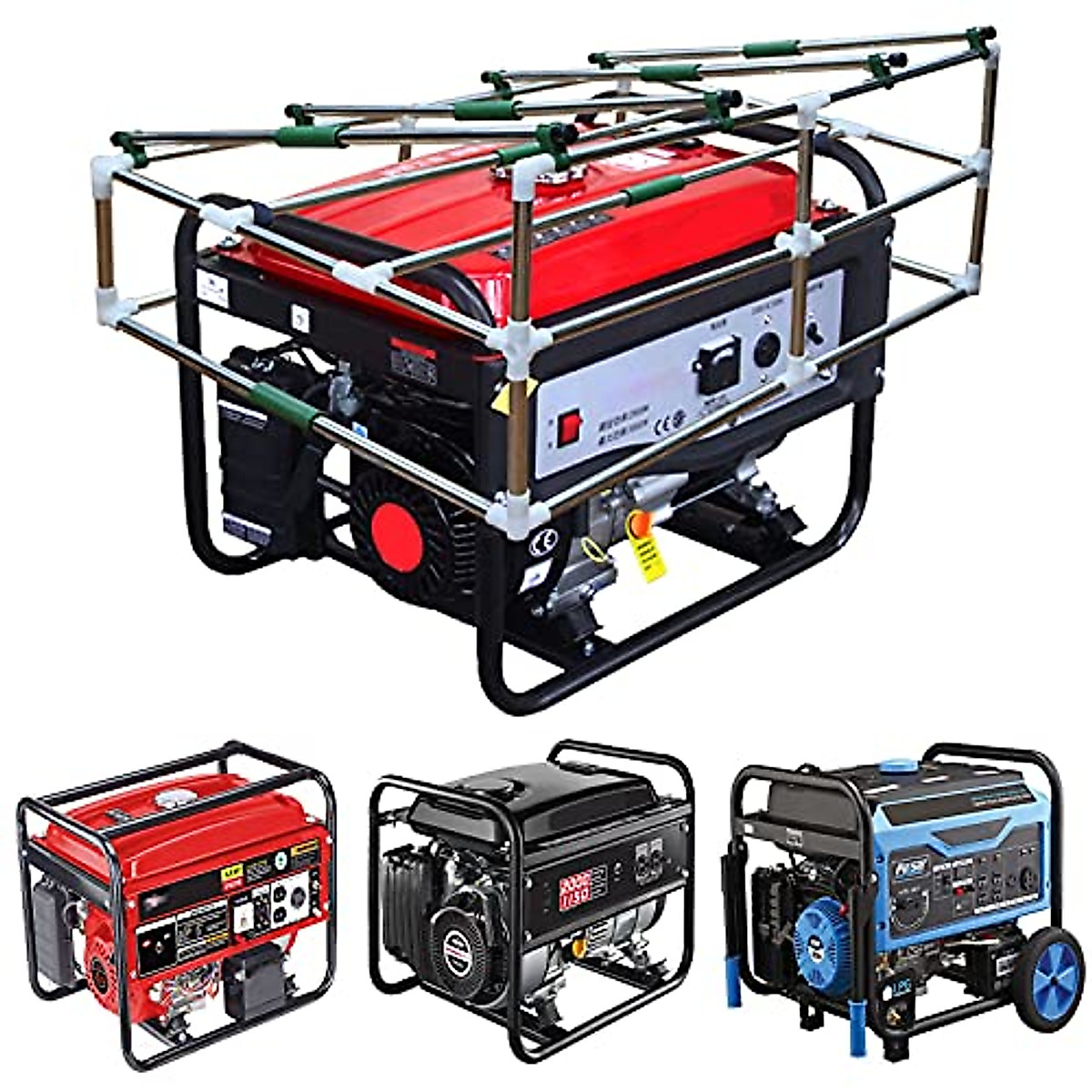 ZTTXL Generator Tent Running Cover, Ultra Heavy Duty Tarpaulin Enclosure, Outdoor Portable All-Weather Generator Rain Shelter for Most 3500w-12000w generators（The New）