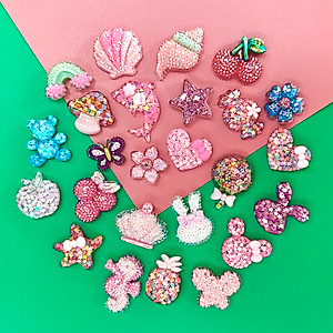 dntt 25PCS Cute bling Shoe Charms for Girls Cute Shoe Charms for Adults Teens Kids Kawaii Shoe Decoration Charms for Clog Sandals Birthday Party Gift
