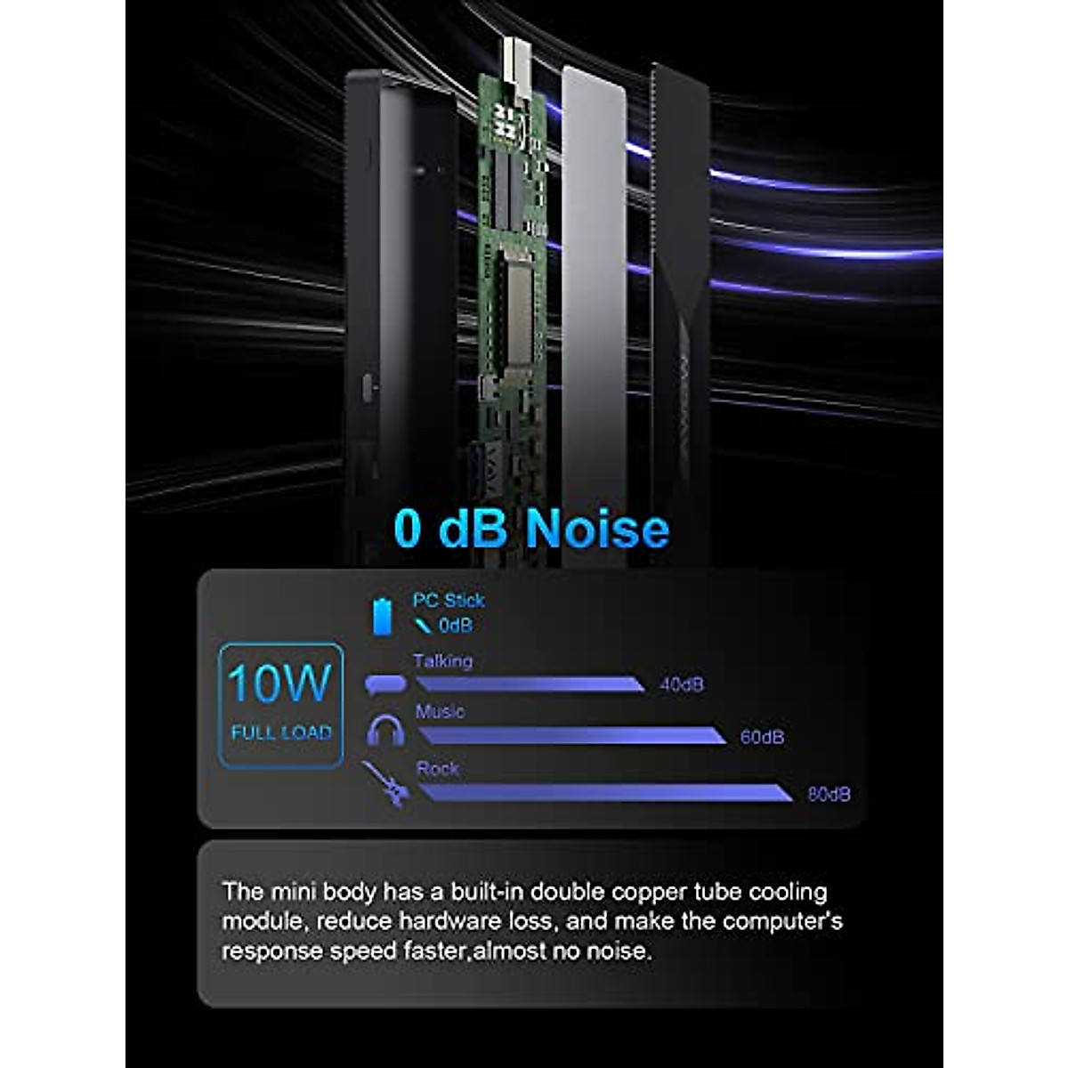 AWOW Fanless 8GB Mini PC Stick Intel Celeron J4105, 128GB Storage, Windows 11 Pro Mini Computer Stick Supporting HDMI 2.0 and Mini DP 1.2 Dual 4K@60Hz, Dual Band WiFi and Gigabit Ethernet Port, NY41S