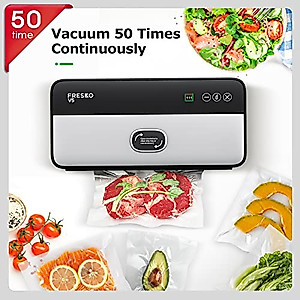 FRESKO Full Automatic Vacuum Sealer Machine, EasierVac Hands-Free Food Sealer with Bag Detection and LED Indicator (V5)