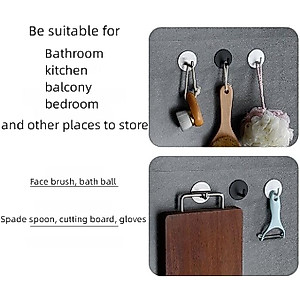 UPEYXDQR Adhesive Hooks Heavy Duty Shower Hook 4 Pack Waterproof, Black Stick on Hooks for Hanging Loofah Towel Robe Clothes, Removable Stainless Steel Bathroom Adhesive Wall Hooks