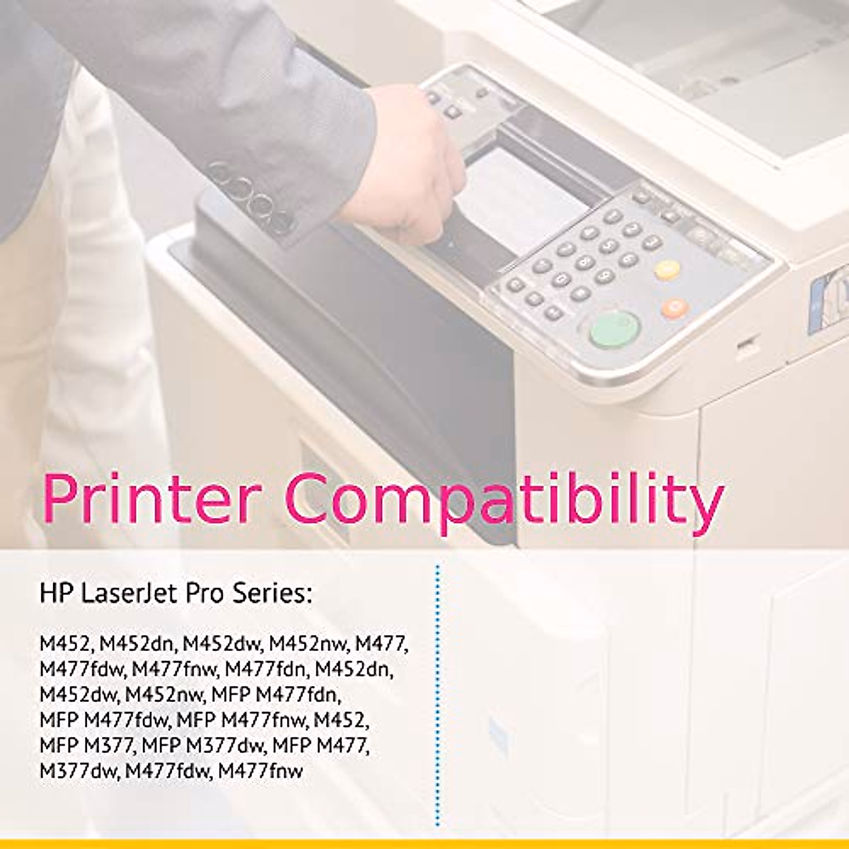 CS Compatible Toner Cartridge Replacement for HP 410A CF410A Black Laserjet Pro M452 M452dn M452dw M452nw M477fdw M477fnw Laserjet Pro M477fdn M452dn M452dw 2 Set