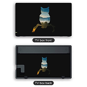 Owl Landscape Decal Stickers Cover Skin Full Wrap FacePlate Stickers Compatible with Switch for Switch