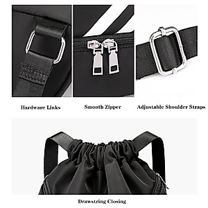 Votachin Sports Backpack Large Capacity Fitness Backpack Drawstring Basketball Bag Waterproof Fashionable Backpack Sport Bag Unisex(Orange)