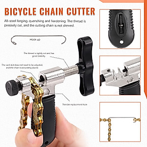 Tanstic 11Pcs Bike Chain Repair Tool Kit- Bike Link Pliers, Bicycle Chain Breaker Splitter, Master Link Pliers, Bike Wear Indicator Chain Checker, Missing Link Connector for 6/7/8/9/10 Speed Chain