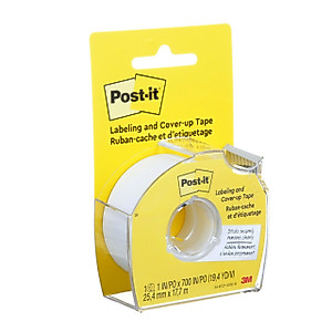 Post-it : Removable Cover-Up Tape, Non-Refillable, 1" x 700" roll -:- Sold as 2 Packs of - 1 - / - Total of 2 Each