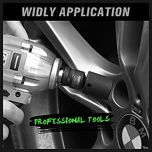 SWANLAKE 5-Piece Impact Socket Adapter Set, 1/4, 3/8, 1/2" SAE Socket Adapter, Cr-V Steel Impact Adapter Set