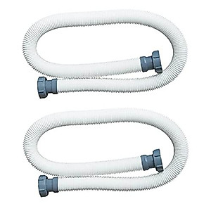 Intex Plastic 1.5" Diameter Accessory Pool Pump Replacement Hose - 59" Long - Set of 2