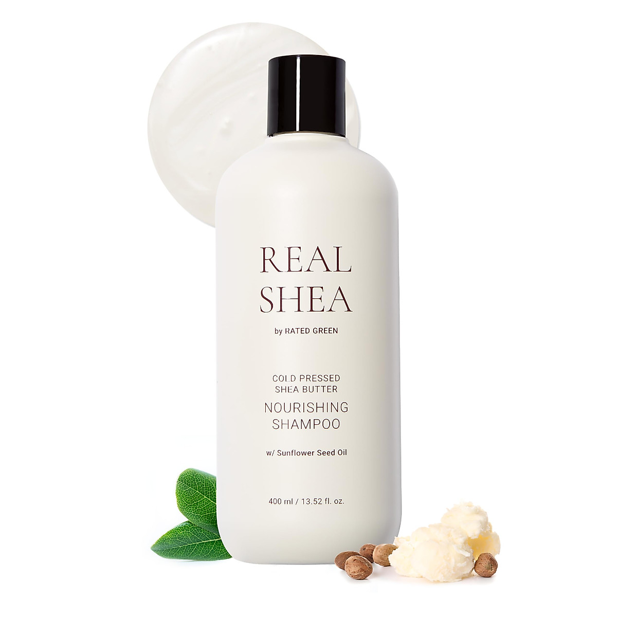 RATED GREEN REAL SHEA Nourishing Shampoo | Sunflower Oil-Infused Moisturizing Shampoo for Dry Damaged Hair | Preservative & Chemical Free Shampoo | Moist-Boosting Dry Hair Shampoo 13.52 Fl Oz