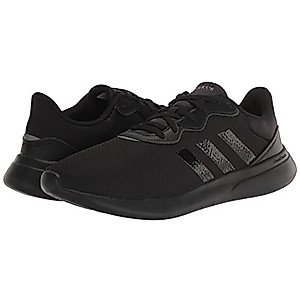 adidas Women's QT Racer 3.0 Running Shoe, Black/Black/Iron Metallic, 9