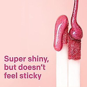 Almay Lip Gloss, Non-Sticky Lip Makeup, Holographic Glitter Finish, Hypoallergenic, 200 Angelic, 0.9 Oz