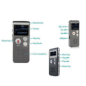 Paranormal Ghost Hunting Equipment Digital EVP Voice Activated Recorder USB US 8GB (Silver)