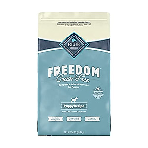 Blue Buffalo Freedom Grain Free Natural Puppy Dry Dog Food, Chicken 24-lb