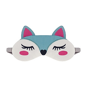 US Angels Dreamlife Girls 3 Piece Long Sleeve Snug-fit Pajama Set with Matching Eye Mask, Size 4, Pink Fox