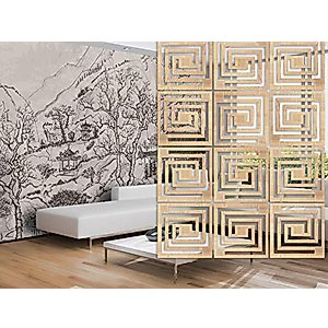 Puzzlider Room Divider Wooden Hanging Screen - Style Quadro (38 x 38 cm)