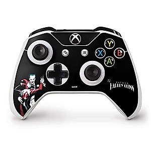 Skinit Decal Gaming Skin compatible with Xbox One S Controller - Officially Licensed Warner Bros Harley Quinn and The Joker Design