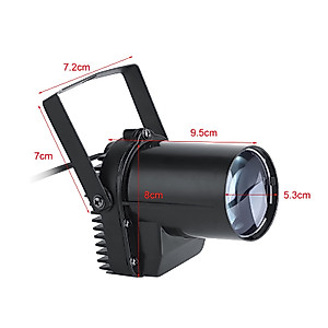 LED Stage Light, 12W LED Beam Spotlight Party Stage Disco Pub Festival Effect Pinspot Lights for Party Disco Clubs KTV Pub Show Wedding DJ Stage Light, US Plug 110V