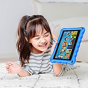 Fire HD 8 Tablet Case,Kindle Fire 8 Case,Fire Tablet 8 Case Kids(12th/10th Generation,2022/2020 Release),DiHines Kid-Proof Case for Amazon Fire HD 8 Plus Tablet, Blue