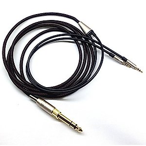 NEW NEOMUSICIA Replacement Cable Compatible Hifiman HE400S, HE-400I, HE-400i（2.5mm Plug Version）, HE560, HE-350, HE1000, HE1000 V2 Headphone 3.5mm and 6.35mm to Dual 2.5mm Jack Male Cord 1.5m/4.9ft