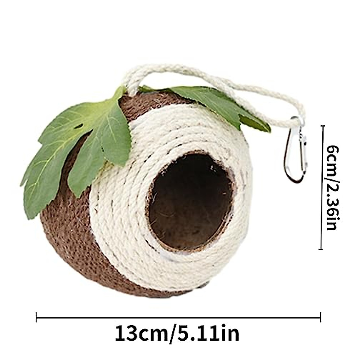 Coconut Bird House, Parrots Sparrows Coconut Nest,Coconut Shell Bird Nest House,Hand Woven Bird Nest for Parrots, Swallow, Conures, Sparrow