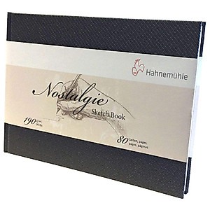 Nostalgie Sketch Book 190g/m², Drawing Notebook, A5, Landscape, 40 fls