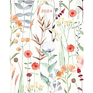 Willow Creek Press Botanical Bliss 2024 Booklet Softcover Monthly Planner (7.5" x 9.5")