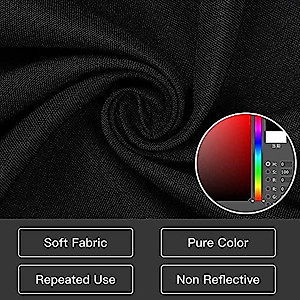 MOUNTDOG 6.5 x 10ft Black Backdrop Background for Photography, Polyester Fabric Chromakey Black Photo Backdrop Curtain Background Screen Collapsible Seamless for Photo Video Studio(Stand NOT Included)