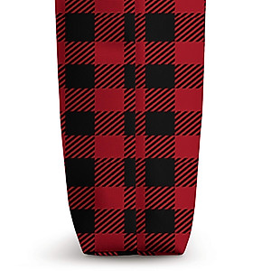 Red and Black Buffalo Plaid Monogram Letter B Initial Gift Tote Bag