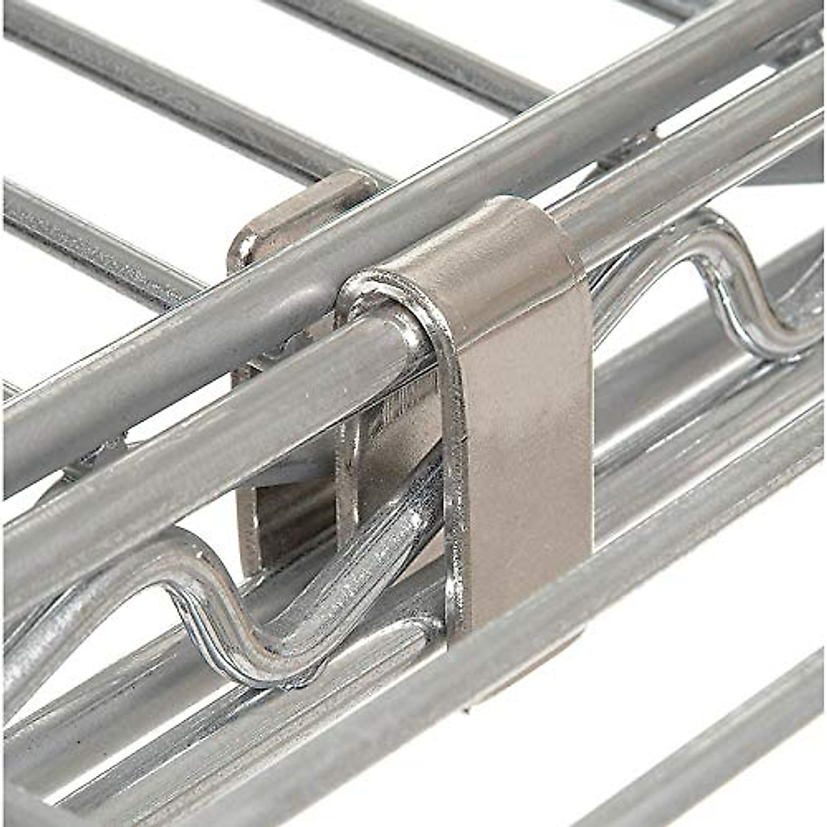 Nexel (AS) Chrome S-Hooks, 12 Pack, Use 2 S Hooks for Each Shelf, Joins Wire Shelving Units Together, Chrome (12 Per Pack)