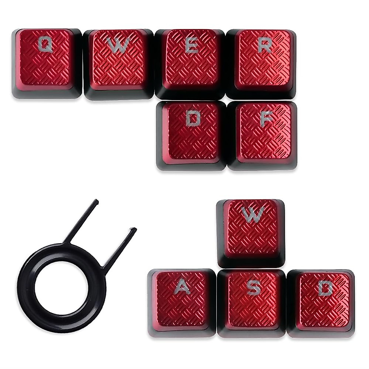 HUYUN FPS & MOBA Performance Gaming Radian Backlit Keycaps Replacement for Cherry MX Razer Corsair Logit G610 G710 Gaming Mechanical Keyboard(QWERASD12345)