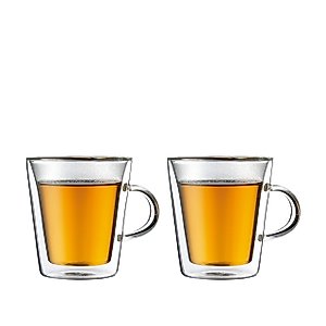 Bodum Canteen Double Wall 6 Ounce Tea Glass, Set of 2