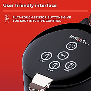 Instant Solo Single Serve Coffee Maker, From the Makers of Instant Pot, K-Cup Pod Compatible Coffee Brewer, Includes Reusable Coffee Pod & Bold Setting, Brew 8 to 12oz., 40oz. Water Reservoir, Black