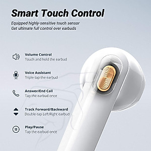 SEEWAY True Wireless Earbuds,Bluetooth Earbuds V5.1,with Touch Control 25 Hours Playtime, USB-C for Fast Charging, Premium Deep Bass for Sports,Commute,Work (Black)