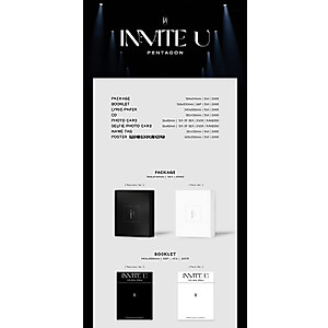 Pentagon in:Vite U 12th Mini Album Flare Version CD+1p Poster+96p Booklet+1p Lyric Paper+1p PhotoCard+1p Selfie PhotoCard+1ea Name Tag+Tracking Kpop Sealed