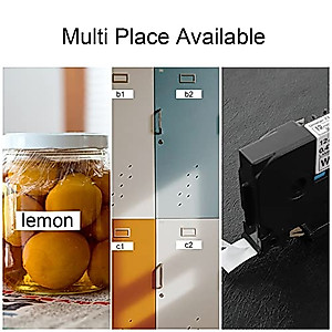 Unistar TZ Tape 12mm 0.47 Laminated White Replacement for Brother Label Maker Tape TZe-231 TZe231, Compatible for Brother Ptouch PT-D210 PT-D400 PT-D600 PT-1280, 26.2 Feet, 5 Pack