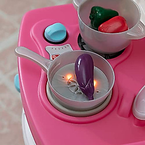 Step2 Fun with Friends Kitchen Set for Kids – Includes Toy Kitchen Accessories, Interactive Features for Pretend Play – Indoor/Outdoor Toddler Playset – Dimensions: 40.88" H x 35.75" W x 12.5" D