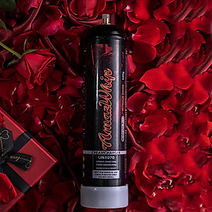 AMAZWHIP 640g, 0.95L Fresh and Pure Rose Fragrance Cream Charger (1 cylinder-rose)