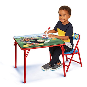 Disney Junior 45704 Mickey Kids Table & Chair Set, Junior Table for Toddlers Ages 2-5 Years ,20" x 20"