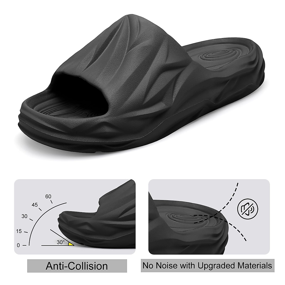 Spesoul Cloud Slides for Men Women Soft Foam Slide Sandals Open Toe Recovery Pillow Slippers for House Shower Pool Beach Indoor Outdoor 11.5-12.5 Wide Women/10.5-11.5 Wide Men