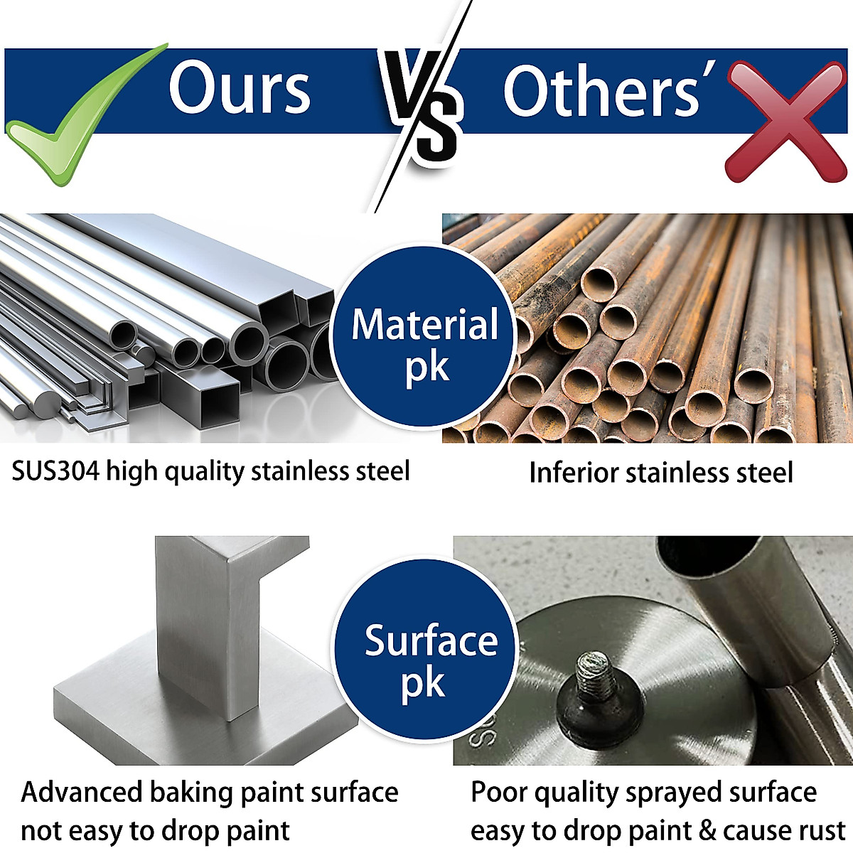 Towel Hooks for Bathrooms, Brushed Nickel Towel Hook for Kitchen Bathroom, SUS304 Stainless Steel Coat Hook, Square Heavy Duty Holder Robe Hooks for Hanging Towels, Coats, sponges, Wall Mount, 4 Pack