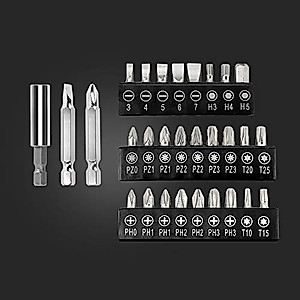 TODOCOPE 4 in 1 Electric Screwdriver Cordless, 4V MAX 1500mAh Li-ion Cordless Screwdriver Rechargeable, with 4 Multi-function Attachment and Charger