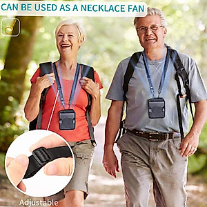 CAZOKASI Waist Clip Fan Upto 23hours 6000mAh Portable Rechargeable Fan Working Cooling Fan Hand Free Personal Fan Wearable Fan for Traveling Working Outdoor Office（waist fan