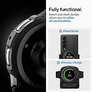 Spigen Liquid Air Armor Designed for Samsung Galaxy Watch 5 Pro Case 45mm (2022) - Matte Black